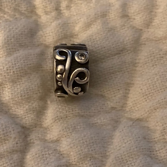Pandora | Jewelry | Two Tendril Pandora Clips With Clear Stones | Poshmark